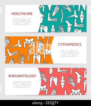 Rheumatology Medical banner. Vector orthopedic Stock Vector Image & Art ...