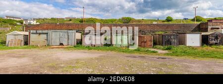 Parton, Cumbria, England, UK - May 03, 2019: Fishermen's Huts and ...