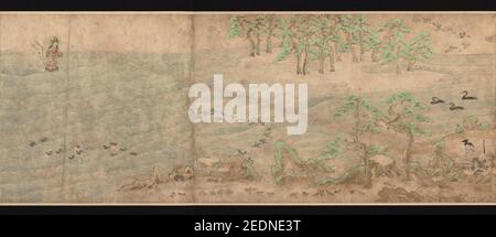 Obusuma Saburo emaki part 14 Stock Photo - Alamy
