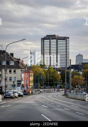 Skyline of Essen city centre, view from the north, Ahrendahls Wiese ...