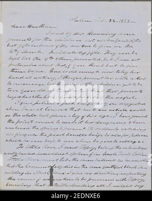 Pike, William B., ALS to NH. Feb. 24, 1853 Stock Photo - Alamy