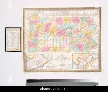 The tourist's pocket map of Pennsylvania : exhibiting its internal ...