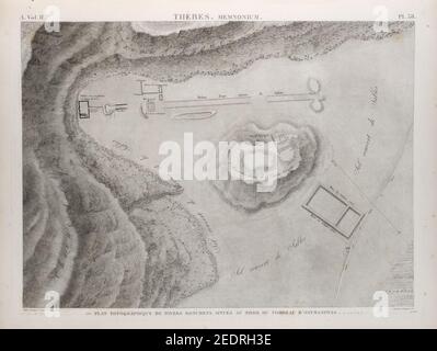 Thèbes. Memnonium Ramesseum. Plan topographique de divers monumens ...