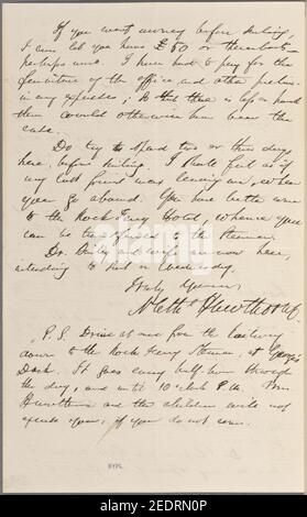Ticknor, (William D.), ALS to. Aug. 22, 1853 Stock Photo - Alamy