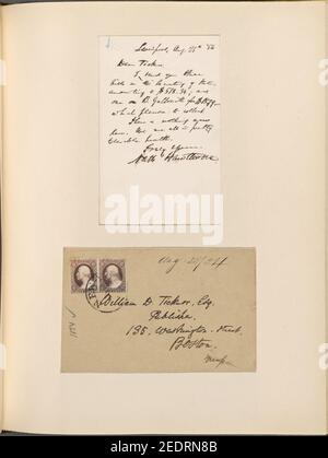 Ticknor, (William D.), ALS to. Aug. 25, 1854 Stock Photo - Alamy