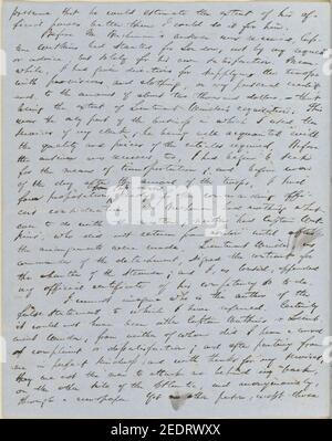 Tick(nor, William D.), ALS to. Mar. 3, 1854 Stock Photo - Alamy