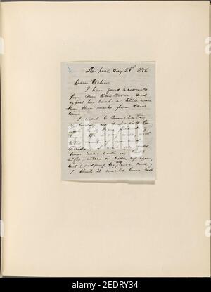 Ticknor, (William D.), ALS to. May 28, 1856 Stock Photo - Alamy
