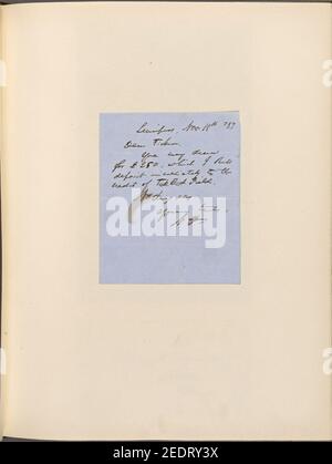 Ticknor, (William D.), ALS to. Nov. 18, 1853 Stock Photo - Alamy