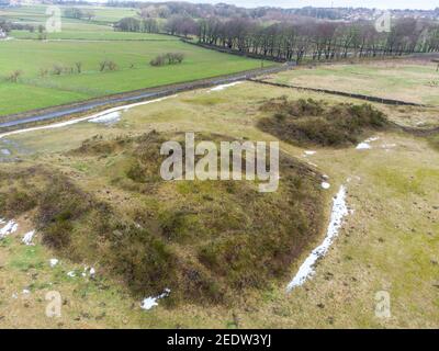 Bell Pits. Surface remains show evidence of early coal mining seen in ...