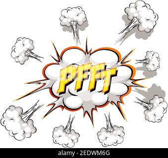 PFFT wording comic speech bubble on burst illustration Stock Vector ...