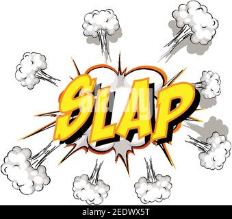 Comic speech bubble with slap text illustration Stock Vector Image ...