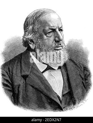Portrait of the composer Ferdinand von Hiller (1811-1885). Museum ...