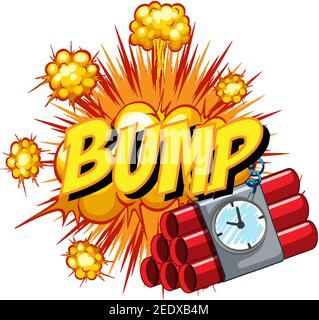 Comic speech bubble with bump text illustration Stock Vector Image ...