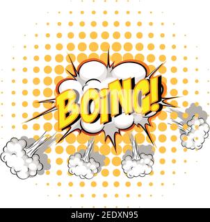 Comic speech bubble with boing text illustration Stock Vector Image ...