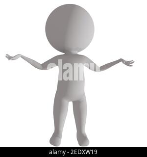 3d man thinking doubt Stock Photo - Alamy