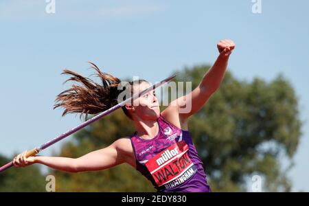 Bekah Walton in the Women’s Javelin Final during day two of the Muller ...