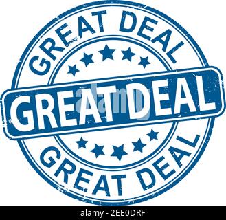 great deal stamp. great deal label. round grunge sign Stock Vector ...