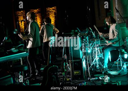 The Bootleg Beatles tribute band in concert Stock Photo - Alamy