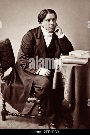 Seated portrait of young Charles Haddon Spurgeon (1834-1892), popular ...