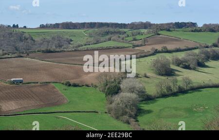 Lansdown and the Woolley Valley Bath and Northeast Somerset UK Stock ...