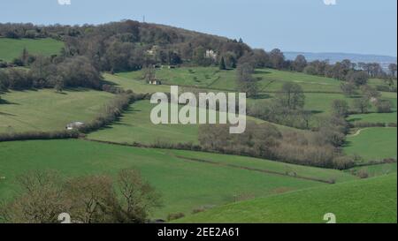 Lansdown and the Woolley Valley Bath and Northeast Somerset UK Stock ...