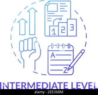 Intermediate level concept icon Stock Vector Image & Art - Alamy
