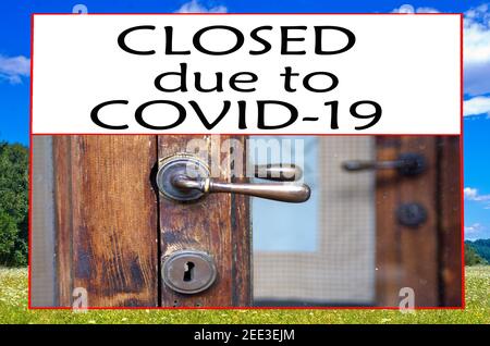 Tragic consequences of covid-19, lockdown, closed houses, closed shops ...