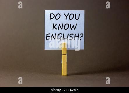 Do you know english symbol. White paper with words 'did you know', clip ...