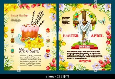 Easter Sunday church poster template. Celebrate the resurrection ...