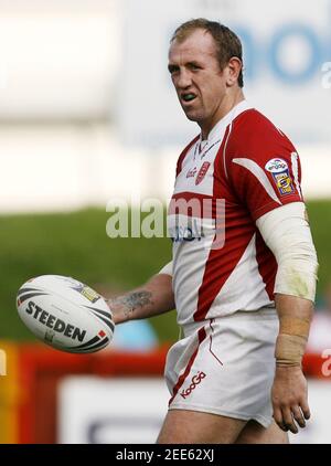 Hull Kingston Rovers' Nick Fozzard tackles Celtic Crusaders' Darren ...