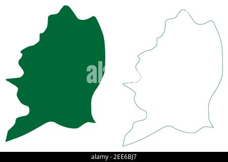 Siang district (Arunachal Pradesh State, Republic of India) map vector ...