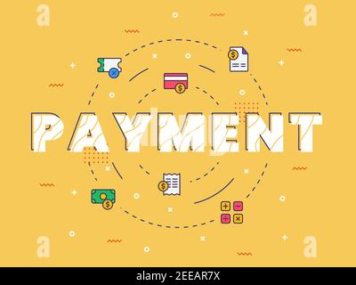 accounting typography word art money bank credit card pie chart ...