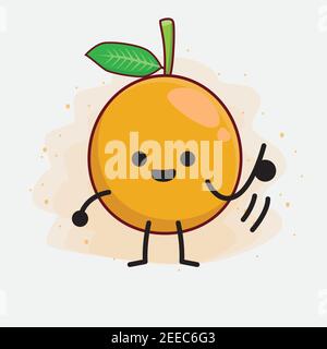 Vector Illustration of African Mangosteen Character with cute face ...