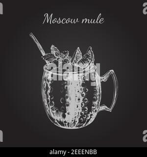 Moscow Mule Hand Drawn Drink Vector Illustration Stock Vector Image & Art - Alamy