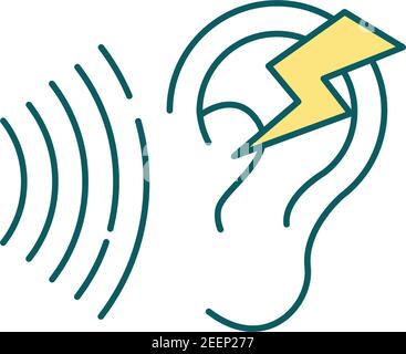 Sensory sensitivity RGB color icon. Trigger for perception. Physical ...