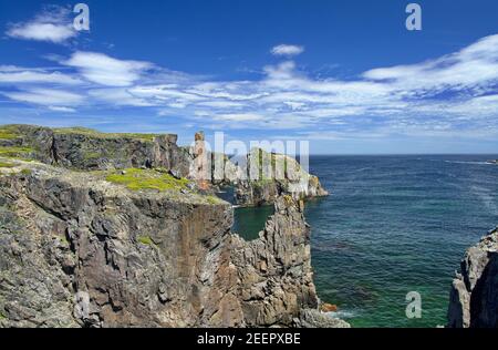 Cliffs, Spillars Cove, Newfoundland and Labrador, Canada Stock Photo ...