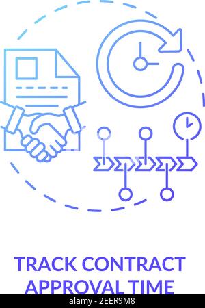 Track contract approval time concept icon Stock Vector Image & Art - Alamy
