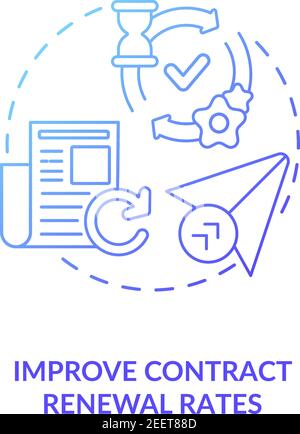 Improve contract renewal rates concept icon Stock Vector Image & Art ...
