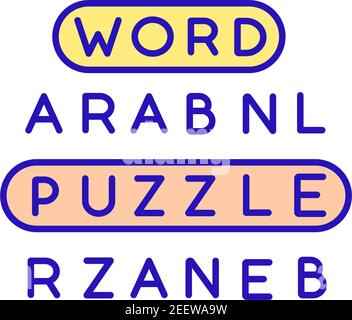 Online word games RGB color icon. Isolated vector illustration ...