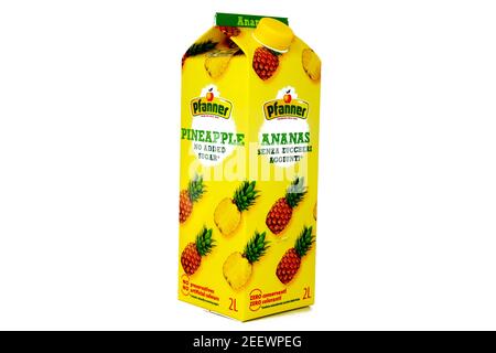 PFANNER Pineapple Fruit Juice Stock Photo - Alamy