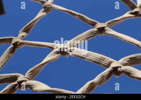 Closeup shot of a basketball net against a blue sky Stock Photo - Alamy
