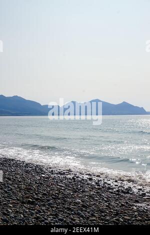 Dinas Dinlle Beach, Caernarfon Gwynedd, North west Wales, uk Stock ...