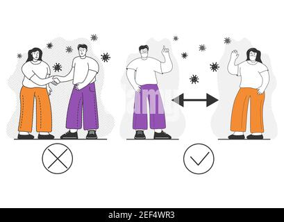 Alternative safely greetings to avoid physical contact. Safe greeting ...