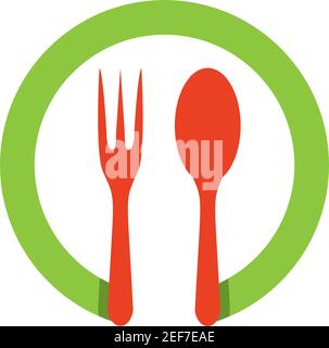 spoon and fork logo illustration design Stock Vector Image & Art - Alamy