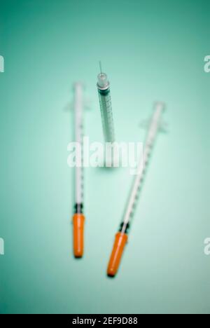 Close-up of three syringes Stock Photo - Alamy