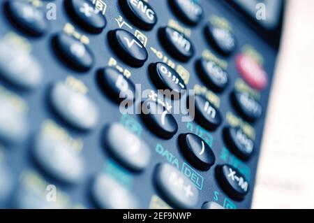 Extreme close-up of scientific calculator Stock Photo - Alamy
