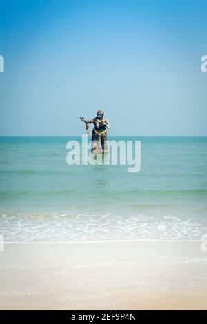 Had Puek Tian beach & the statue of the Phisuea Samut sea ogress (taken ...