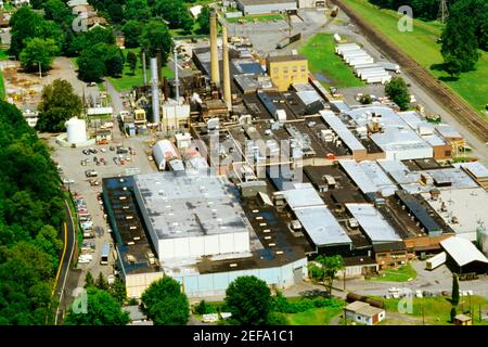 Aerial view of a paper mill, Milford, New Jersey, USA Stock Photo - Alamy