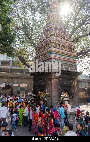 THANE, INDIA - Feb 05, 2021: tuljapur mandir interior India Maharashtra ...