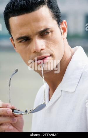 Thoughtful Brazilian woman thinking. Contemplative black person Stock ...